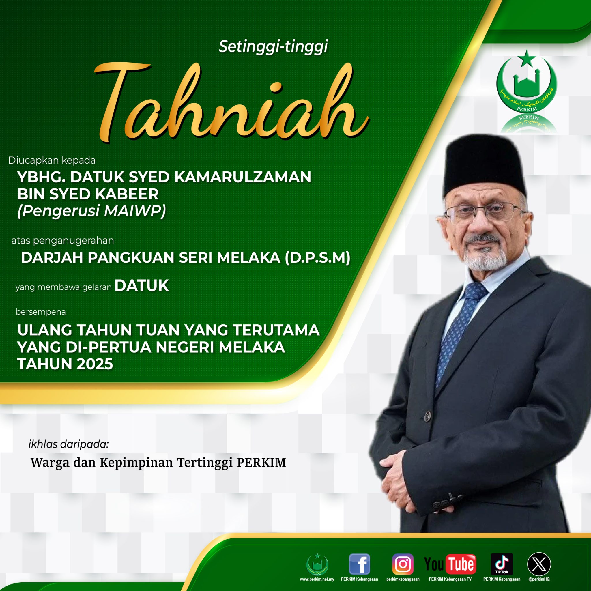 Setinggi-tinggi Tahniah – PERKIM